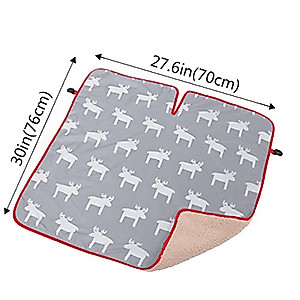 WINGOFFLY Baby Stroller Pram Carrier Windproof Warm Blanket Baby Car Seat Cover with Clip (Green)