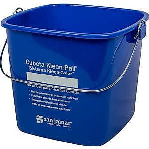 San Jamar Kleen-Pail® Plastic Cleaning Bucket 6 Quarts Blue