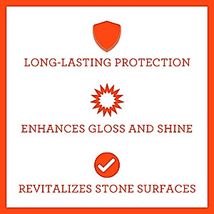 Granite Sealer & Protector – Best Stone Polish, Protectant & Care Product – Easy Maintenance for Clean Countertop Surface, Marble, Tile – No Streaks, Stains, Haze, or Spots - 18 OZ - TriNova