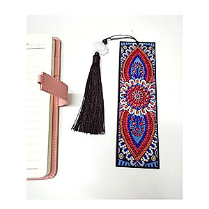 Diamond Painting Bookmark 3pack DIY Painting Bookmark Mandala Floral Beaded Bookmark Leather Tassel Bookmark for Valentine's Day Graduation Birthday Embroidery Arts Crafts