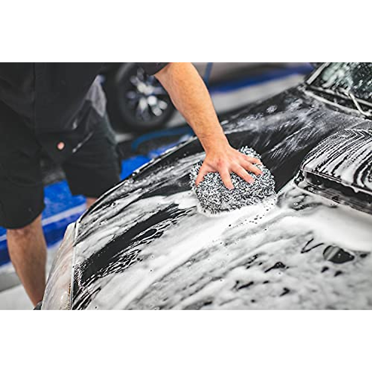 The Rag Company - The Cyclone Ultra Wash Mitt + Cyclone Ultra 6x8 Wash Pad Combo Pack - Microfiber Blend, Twist Loop Interior Liner Ideal for Foam, Soap + Bucket, & Rinseless Washing Methods