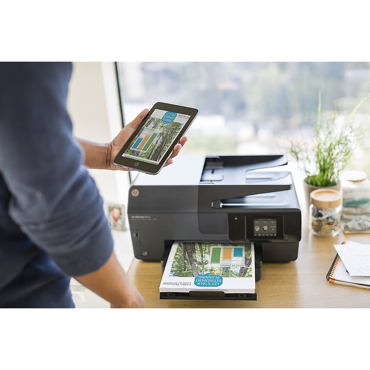 HP OfficeJet Pro 6830 Wireless All-in-One Photo Printer with Mobile Printing, HP Instant Ink or Amazon Dash replenishment ready, Renewed (E3E02AR)
