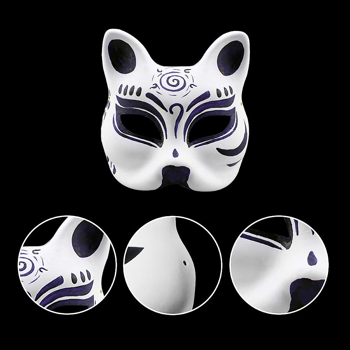 Lynkaye White Plain Masks,16 pcs DIY Unpainted Masquerade Masks Craft Mardi Gras Dance Cosplay Party Mask Costume (16 Pcs) (Style B)