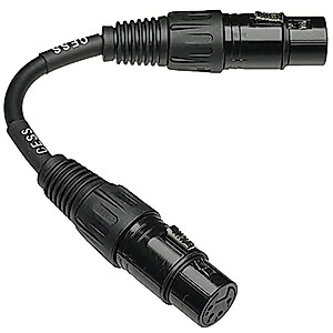 CESS-245-4i Balanced 4-Pin XLR Female to Female, Headphone Audio Coupling/Gender Change Cable, Single (4 Inches)