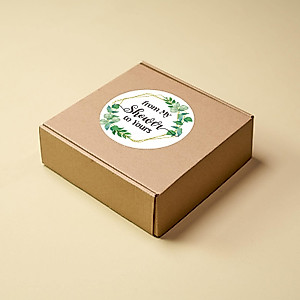 50 PCS from My Shower to Yours Favor Stickers - Thank You Stickers for Baby and Bridal Wedding Shower Round Circle Party Favor Stickers.