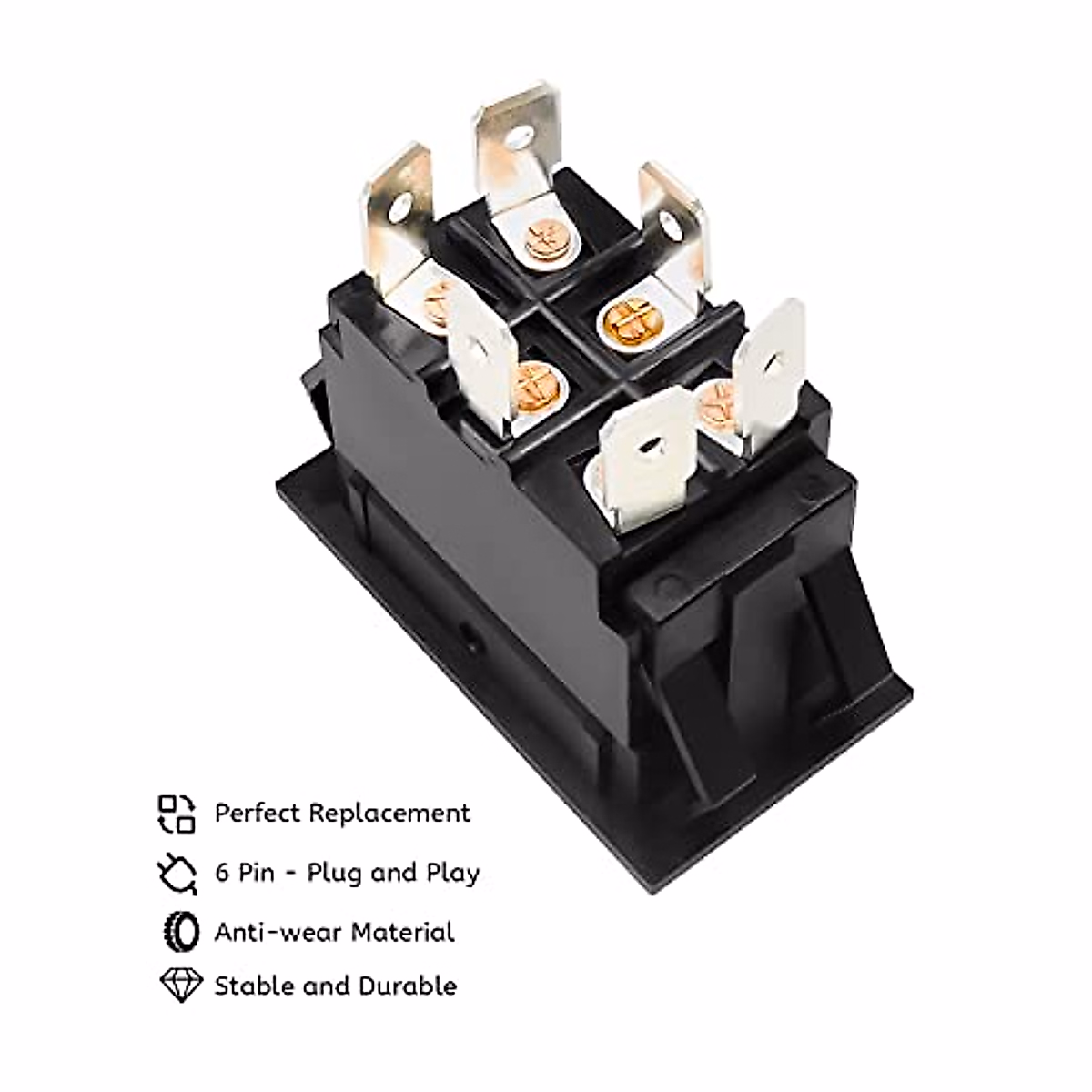 AUGREX 1687904 Snowblower Chute Rocker Switch, Chute Rotation Switch Fit for Simplicity Snapper Murray Snowblower Replace 1754865YP 1687905 1737378YP 1737379YP