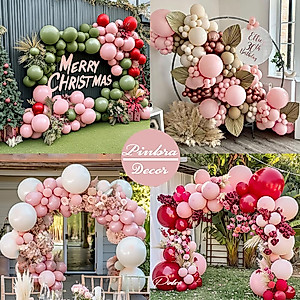 Pastel Pink Balloon Garland Kit Double Stuffed Light Pink Baby Pink Balloon Arch Different Sizes 18/12/5 Inch Latex Balloons For Baby Shower Wedding Gender Reveal Princess Birthday Party Decorations