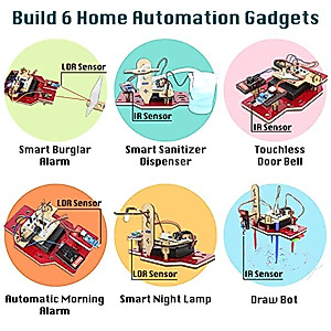 ButterflyEdufields STEM Robotics Projects Kit 10in1 Robots with Sensors for Ages 8-12 Electronics Engineering Kit with Circuit Board for Kids | Homeschooling | 50+ Parts