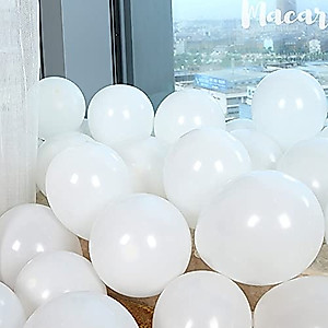 Blue Balloon Garland Arch Kit, 109 Pcs Macaron Blue Confetti & Metallic White Silver Balloons for Baby Shower Boy's Birthday Party Wedding Graduation Decoration Supplies