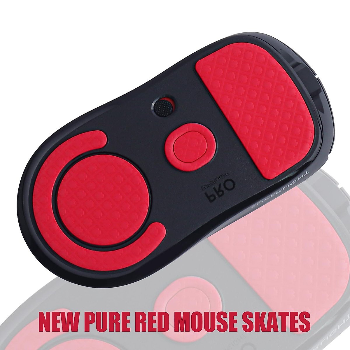 Mouse Feet Stickers 2 pcs Suitable for Logitech G PRO X Superlight Gaming Mouse 3D Dark Pattern Low Friction Glide Feet PTFE Red Mice Glider Professional Mice Upgrade Kit