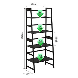 ZHOMUD Bookshelf, 4-Tier Multipurpose Shelf/Display Rack/Storage Shelf/Bookcase for Living Room, Bedroom,Home Office,Kitchen