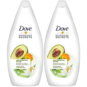 Dove Body Wash, Invigorating Ritual with Avocado Oil and Calendula Extract, 25.3 Ounce (Pack of 2)