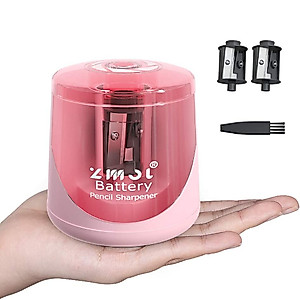 ZMOL Battery Powered Electric Pencil Sharpener,Small Battery Operated Pencil Sharpeners Portable,Fast Sharpen, Suitable for No.2/Colored Pencils(6-8mm), School/Classroom/Office/Home