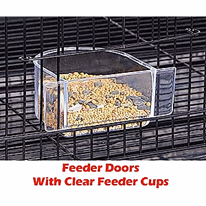 36" Extra Large Multiple Flight Bird Aviaries Budgie Canaries Finches LoveBirds Budgies Breeding Breeder Cage with Tight 3/8-Inch Bar Spacing