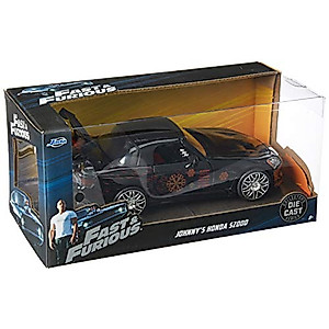 Jada Toys Fast & Furious 1:24 Johnny's Honda S2000 Die-cast Car, Toys for Kids and Adults, Black