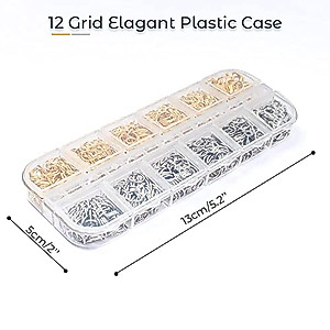 Anzlah Open Jump Rings and Lobster Clasps Jewelry Fixing Kit (1200 pcs Gold and Silver) with a Bent Nose Jump Ring Pliers, Tweezers, and a Jump Ring Opener (O Rings for Jewelry Making)