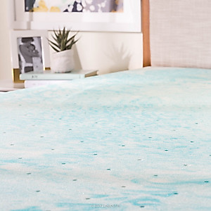 LINENSPA 3 Inch Gel Swirl Memory Foam Mattress Topper – Cooling Gel Infused – Pressure Relieving – CertiPUR Certified - Full