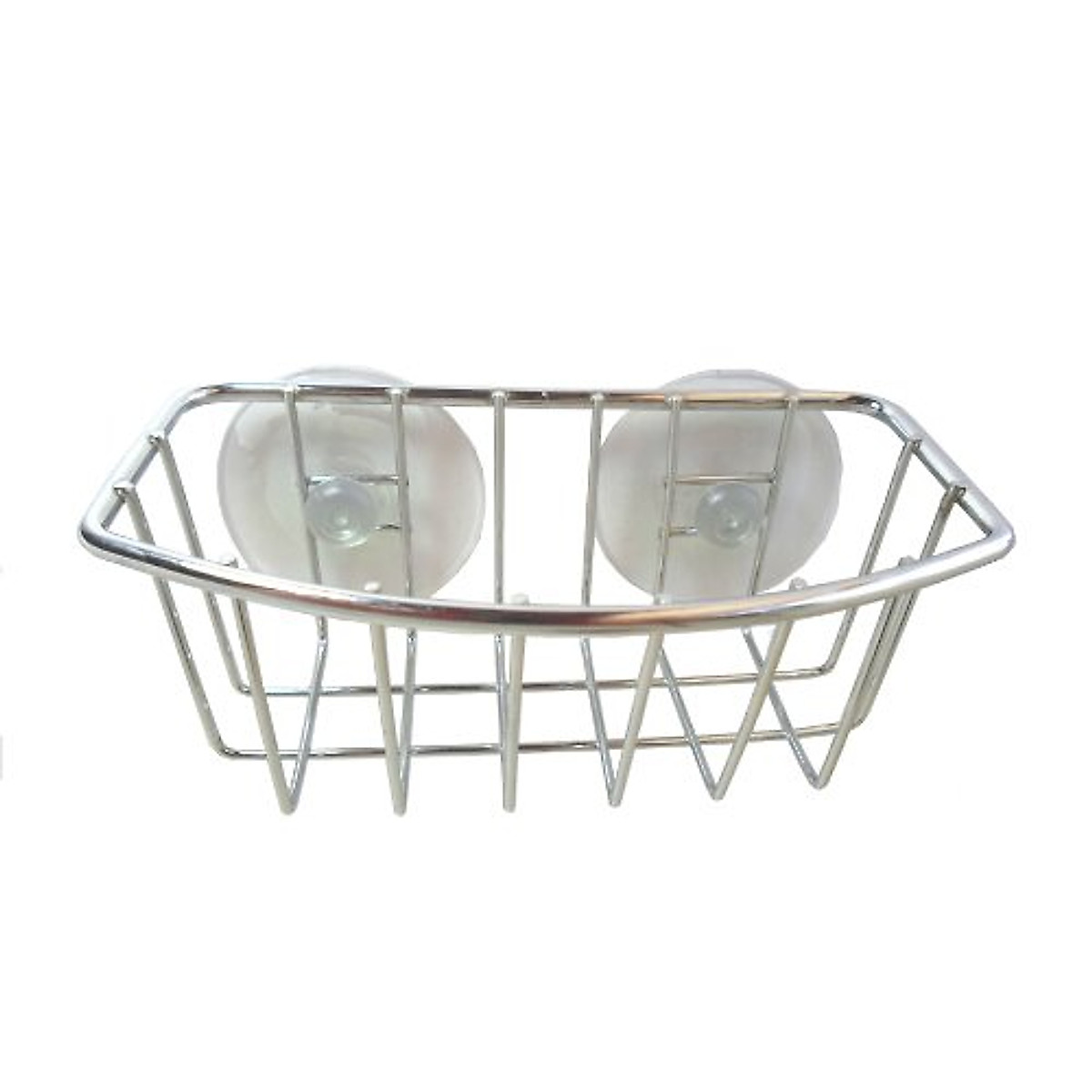 Neat-O Deluxe Chrome-Plated Steel Large Suction Cups Kitchen Sink Sponge Storage Organizer Holder