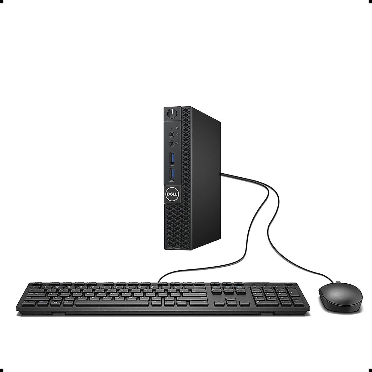 Dell Optiplex 3060 Micro Desktop - 8th Gen Intel Core i3-8100T Quad-Core 3.10 GHz, 8GB DDR4 Memory, 192GB SSD + 500GB Hard Drive, Intel UHD Graphics 630, WiFi, Windows 10 Pro (Renewed)