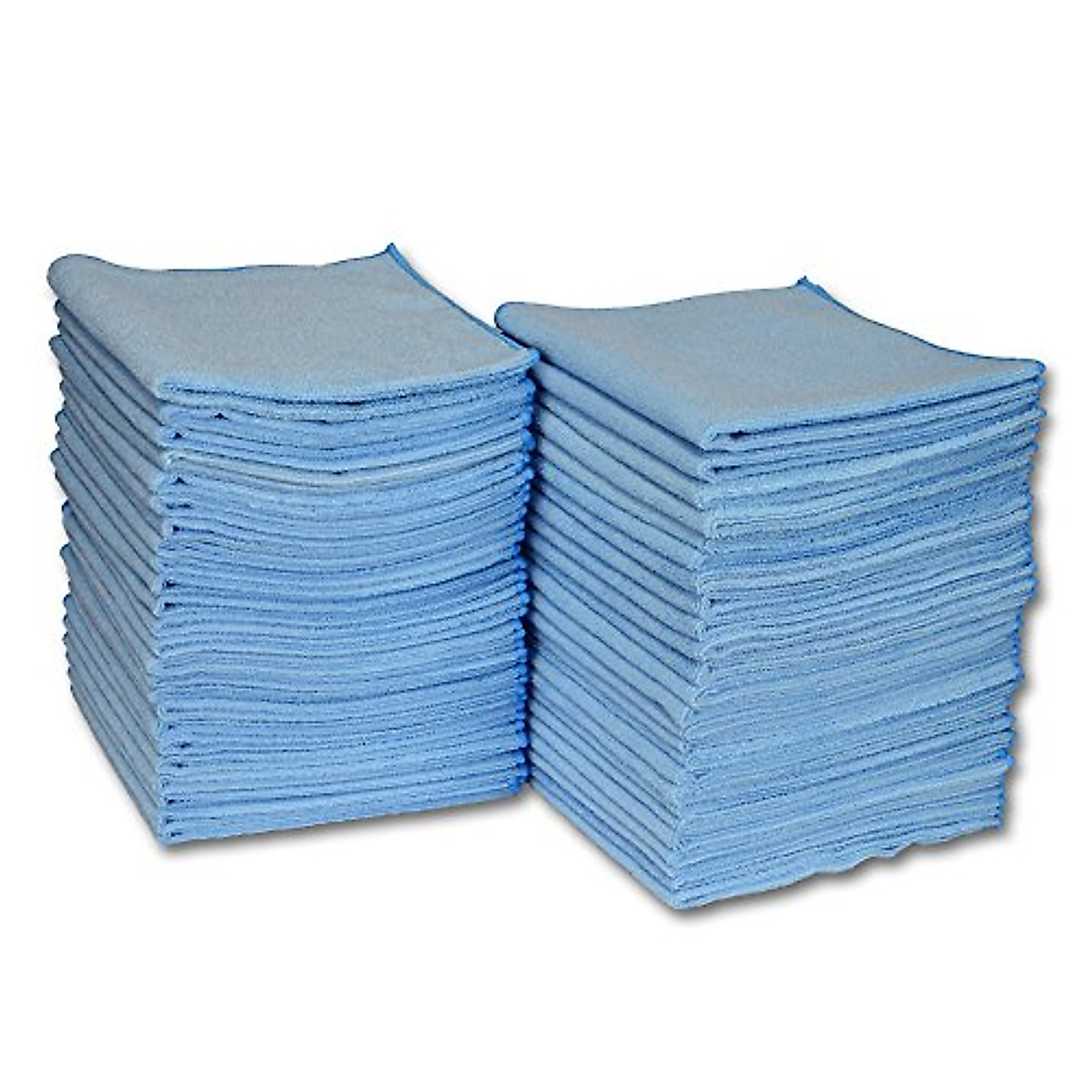16" x 16" Economy All Purpose Microfiber Towels - 50 Pack - Reusable Wash Cloths, Dust, Kitchen, Car, Shop Rags for Cleaning (Blue)