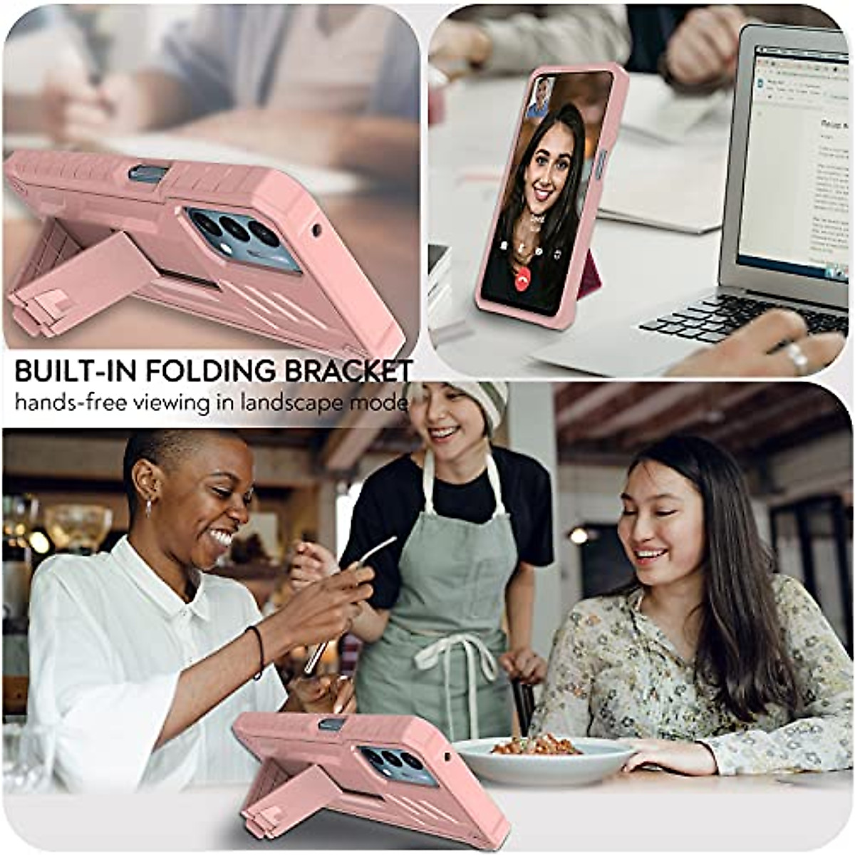 Case for OnePlus Nord N200 5G Case with Screen Protector x2 Tempered Glass [Rotating Belt Clip Holster] [Kickstand] Military Grade Heavy Duty Bumper Shockproof Full Body Protection Nord N200 5G Case-4