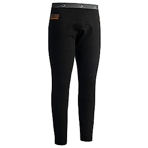 ScentLok Bowhunter Elite:1 Trek Merino Wool Base Layer Thermal Pants for Men (Blackout, Large)