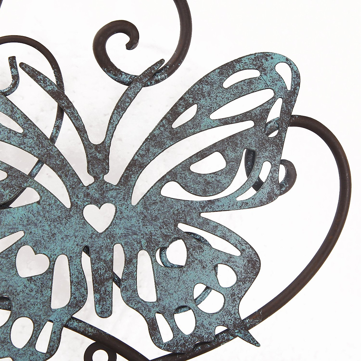 Asense Metal Butterfly Wall Décor Flower Wall Sculpture Art Home Decoration for Living Room Bedroom Indoor Outdoor