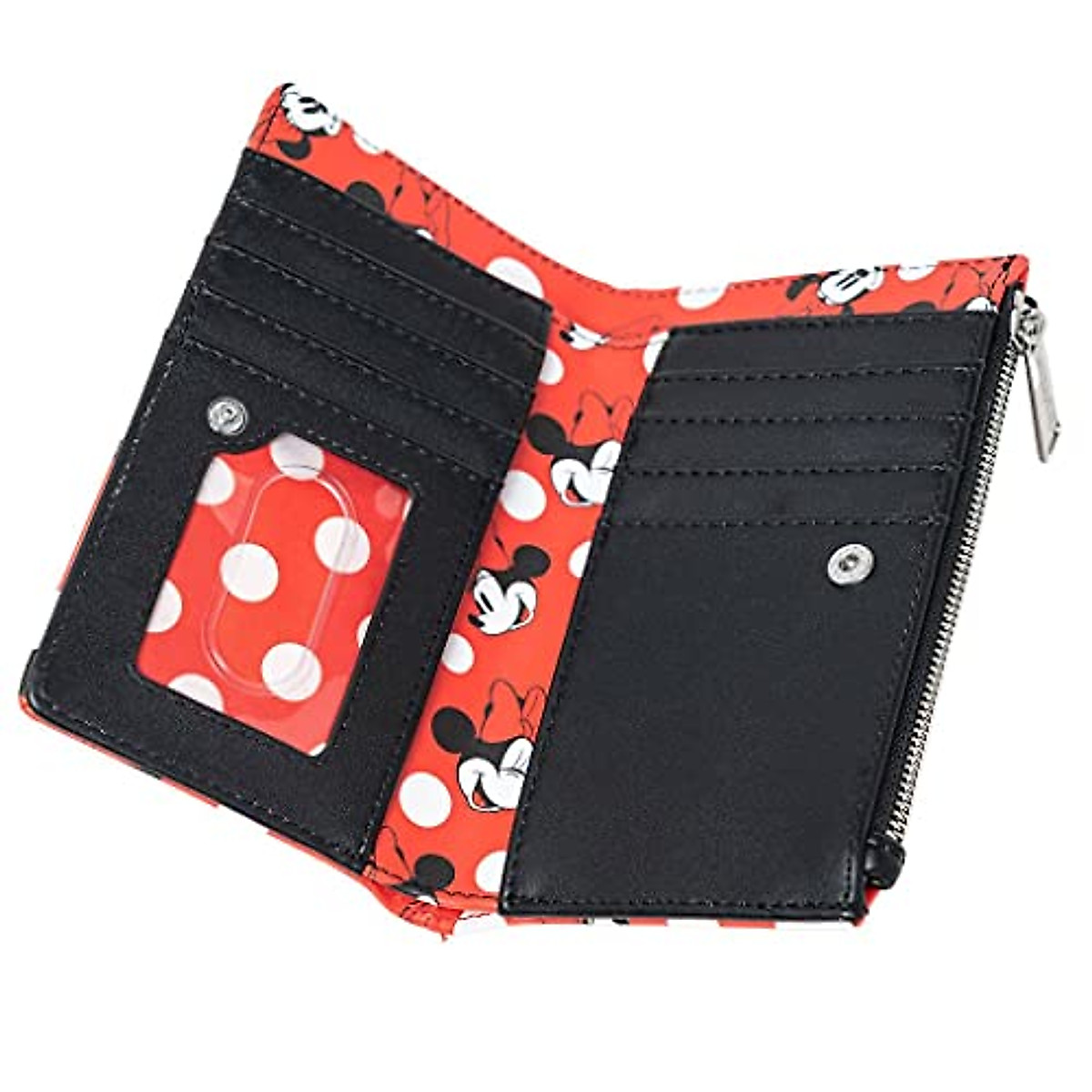 Loungefly Women's Disney Minnie Mouse Polka Dot Red Zip-Around Wallet