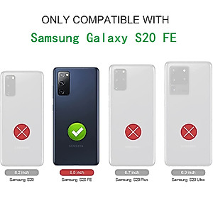 Jaorty Crossbody Case for Samsung Galaxy S20 FE 5G Case with Card Holder,6.5" (NOT for S20) Galaxy S20 FE 5g Phone Case Wallet with Strap for Women, Credit Card Slots Cases Lanyard Kickstand,Rosegold