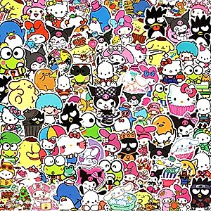 100PCS Cartoon Stickers Kawaii Stickers, Anime Stickers for Kids, Vinyl Laptop Stickers for Water Bottles Anime Stickers for Adults Kids Teens