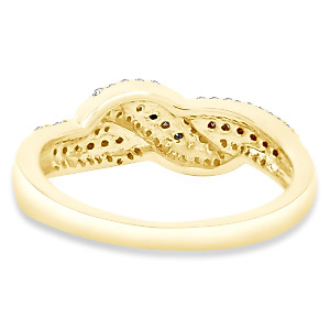 AFFY 1/2 CTTW Sterling Silver White & Brown Diamond ring Ring Size-12