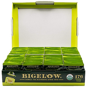 Bigelow Premium 100-Percent Organic Green Tea 176-Count Box
