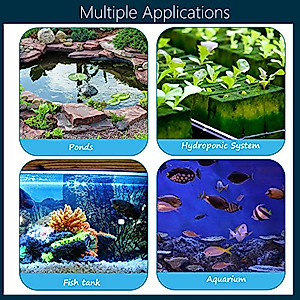 Mudder 8 Pieces 4 Inch Disc Air Stone Diffuser Fish Tank Air Stone with 24 Pieces Suction Cups Aerator Diffuser Round Air Stone Kit for Hydroponics Aquarium Fish Tank Air Stone (Blue with Gray)