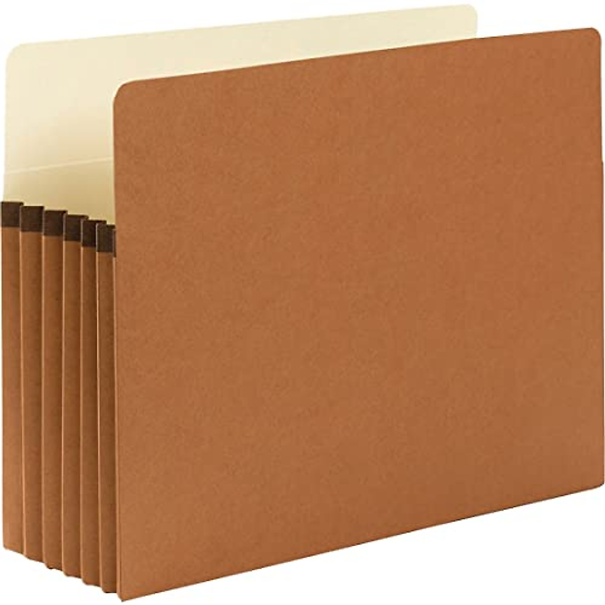 Smead File Pocket, Straight-Cut Tab, 5-1/4" Expansion, Letter Size, Redrope, 50 per Carton (73810)