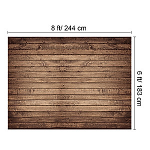 Mixweer Brown Wood Backdrop Rustic Wooden Photo Backdrop Decorations Retro Wood Wall Background Photography Wall Background (8 x 6 ft)