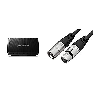 HeadRush FRFR-112 Active Full-Range Guitar Cabinet + Amazon Basics XLR Microphone Cable (10 Foot)