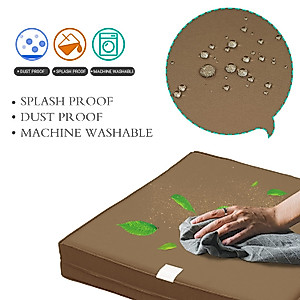 ClawsCover 12Pack Outdoor Seat and Back Cushions Replacement Covers Fit for 6Pieces 5-Seater Wicker Rattan Patio Furniture Conversation Set Sectional Couch Chairs,Taupe-Include Cover Only