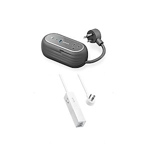 Anker GaNPrime 65W Charging Station, 615 USB C Power Strip for Travel and Work and Travel Power Strip USB C, Anker 511 USB Power Strip, 2Outlets & 3USB Ports, 5ft Soft Extension Cord