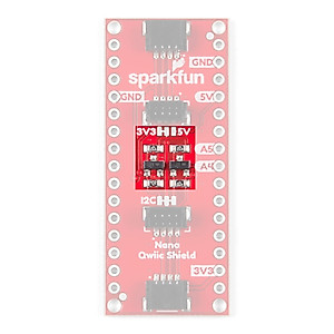 SparkFun Qwiic Shield Compatible with Arduino Nano-connect the I2C bus (GND, 3.3V, SDA and SCL) to four Qwiic connectors (two horizontally and two vertically mounted)-daisy chaining-Soldering Required