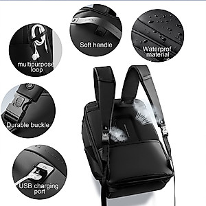 Kingsons Laptop Bag Travel Backpack - Waterproof Laptop Backpack with USB Charging Port, Anti Theft Backpack for Women, Casual Daypack for Business