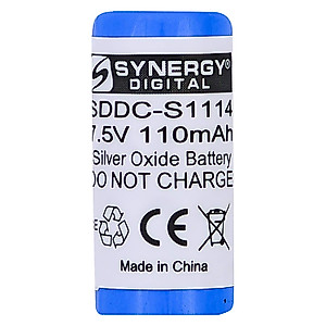 Synergy Digital Dog Collar Batteries, Compatible with Pet Stop UltraMax Receiver Dog Collar, (Silver Oxide, 7.5V, 110 mAh) Ultra High Capacity, Combo-Pack Includes: 3 x SDDC-S1114 Batteries