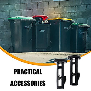 Trash Can Latch，6 Pcs Rash Can Latch 62mmx16mm Black Plastic Fit for 240L Household and Commercial Wheelie Trash Bins
