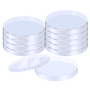10 Pack Plastic Petri Dishes with Lid, 120mm Dia x 15mm Deep, Lab Petri Plate Dish for Lab Analysis, School Projects, Plant & Seed Cultivation Petri Dish