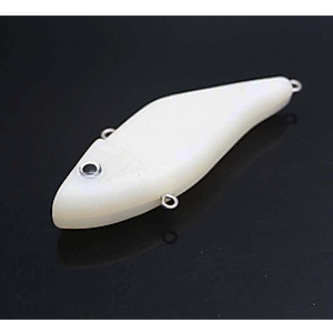 10pcs Fishing Unpainted VIB Crankbait Lure Body 75mm 7.49g Blank lipless Hard LuresSimulation Blank Body Clear Hard Baits Trout Salmon Minnow Lure Popper Lures Topwater Freshwater with Free Eye