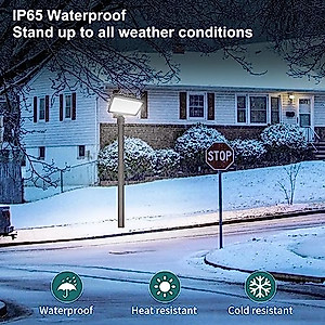 kadision 200W LED Flood Light with Dusk-to-Dawn Photocell, 200W/150W/100W Adjustable Super Bright 26000lm 5000K 100-277V IP65 Waterproof, Slip Fitter Mount LED Parking Lot Light, ETL Listed