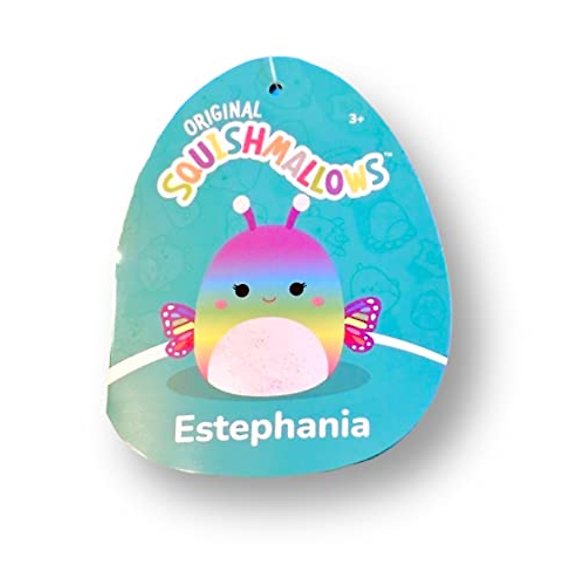 Squishmallows Official Kellytoy Estephania Rainbow Tie-Dye Butterfly 8 Inch Plush - Join This Sweet Insect and her Squad