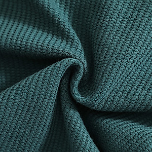 Thorn Tree Newborn Unisex Baby Clothes Set Hooded Long Sleeve Bodysuit Stretchy Pants Girl Boy Cotton Ribbed Outfits Fall Winter (Dark Green Hooded Suit,6-12 Months)