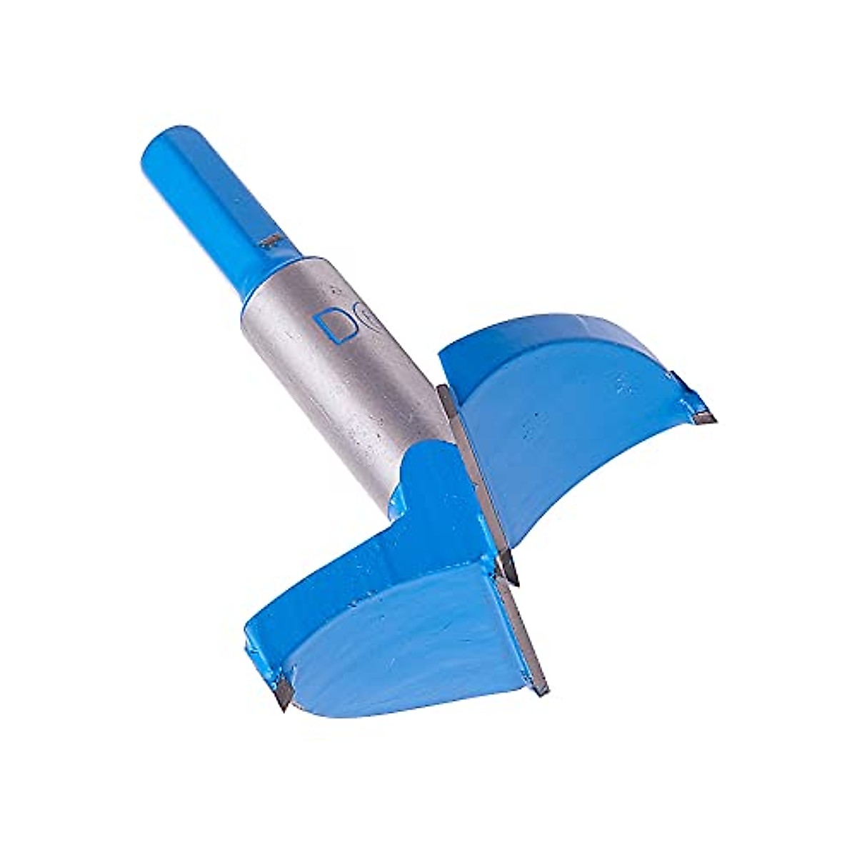 Hegebeck Forstner Drill Bit, 60mm Carbide Woodworking Hole Saw, Wood Drilling Cutter Boring Drill Bits with Hex Handle, for Wood, Plastic, Plywood, Blue, 1pcs