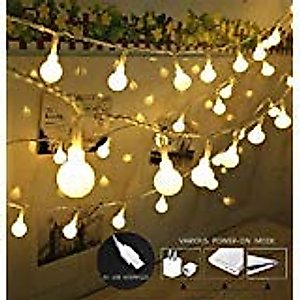 100 LED Globe String Lights, Ball Christmas Lights, Indoor/Outdoor Decorative Light, USB Powered, 39 Ft, Warm White Light - for Patio Garden Party Xmas Tree Wedding Decoration by SPIRITUP