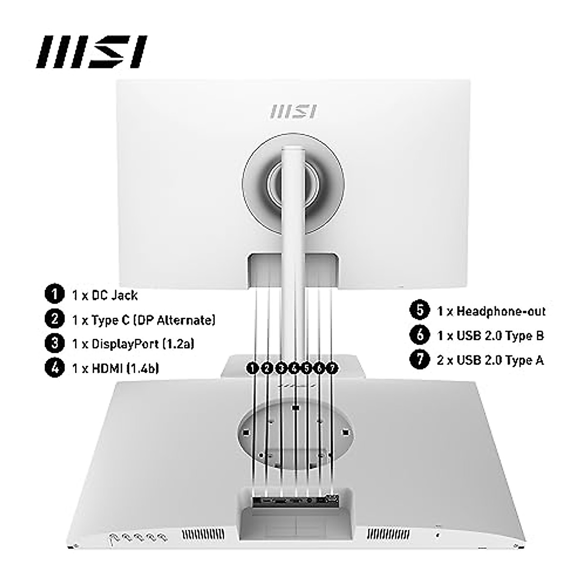 MSI Modern MD272XPW, 27" Monitor, IPS, 1920 x 1080 (FHD), FreeSync, 100Hz, TUV Certified Eyesight Protection, 1ms, VGA, HDMI, Black
